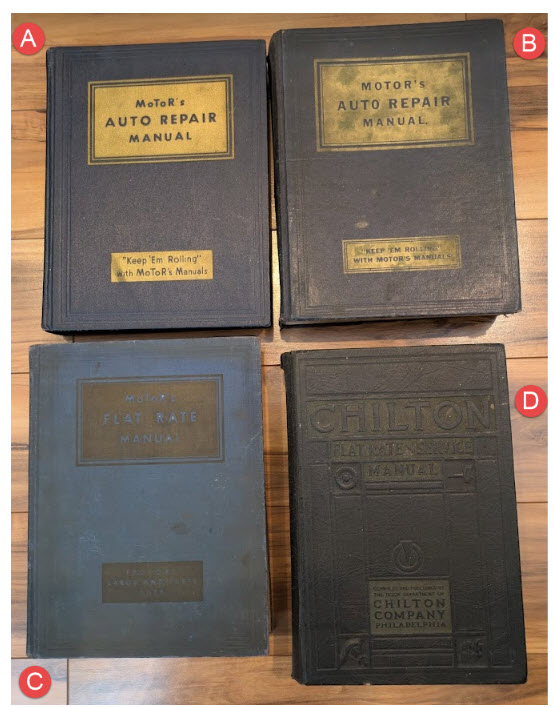 1942 1947 1949 1953 MoTor s And Chilton Repair Service Flat Rate Manuals